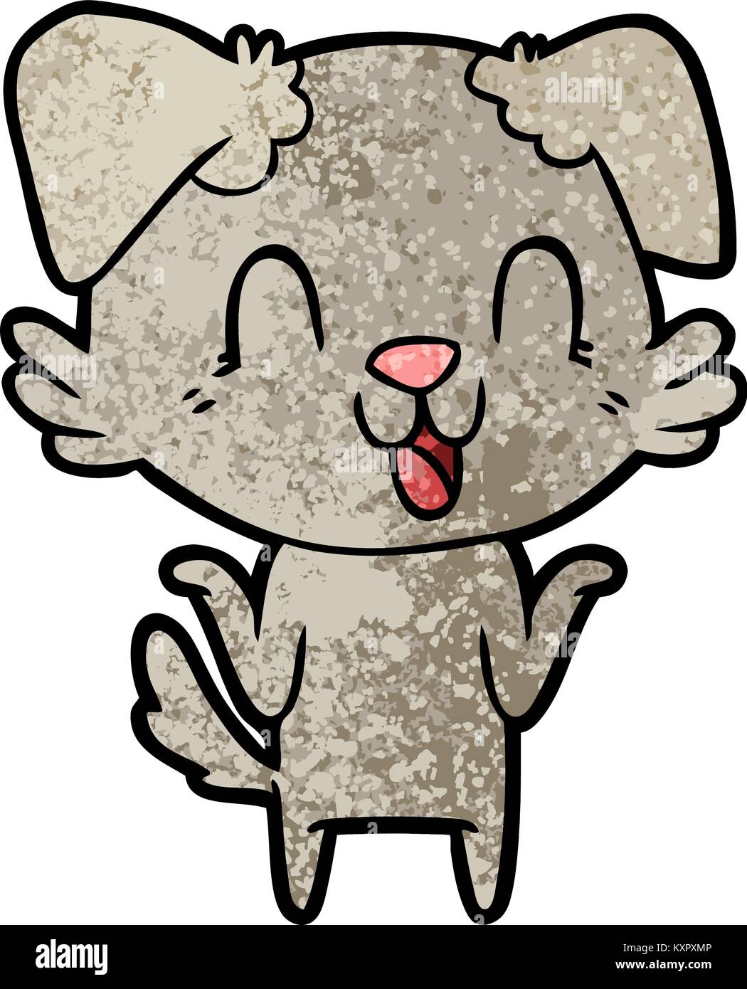 laughing cartoon dog shrugging shoulders Stock Vector Image & Art - Alamy