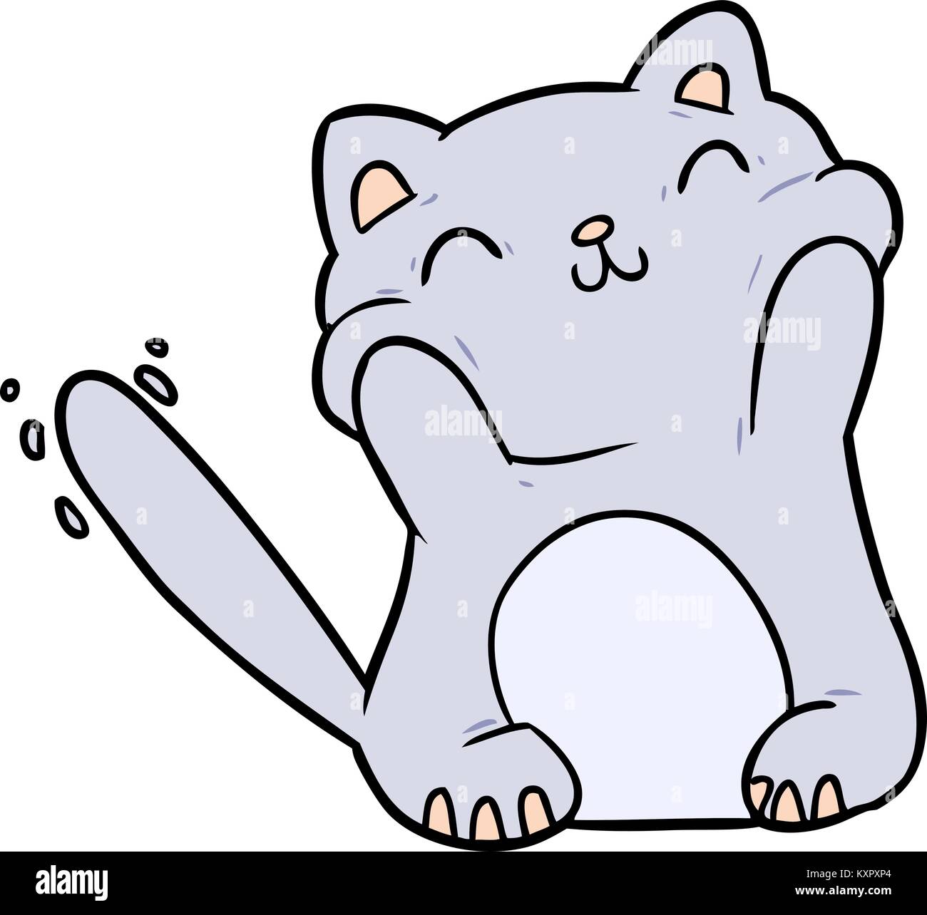 very happy cute cartoon cat Stock Vector Image & Art - Alamy