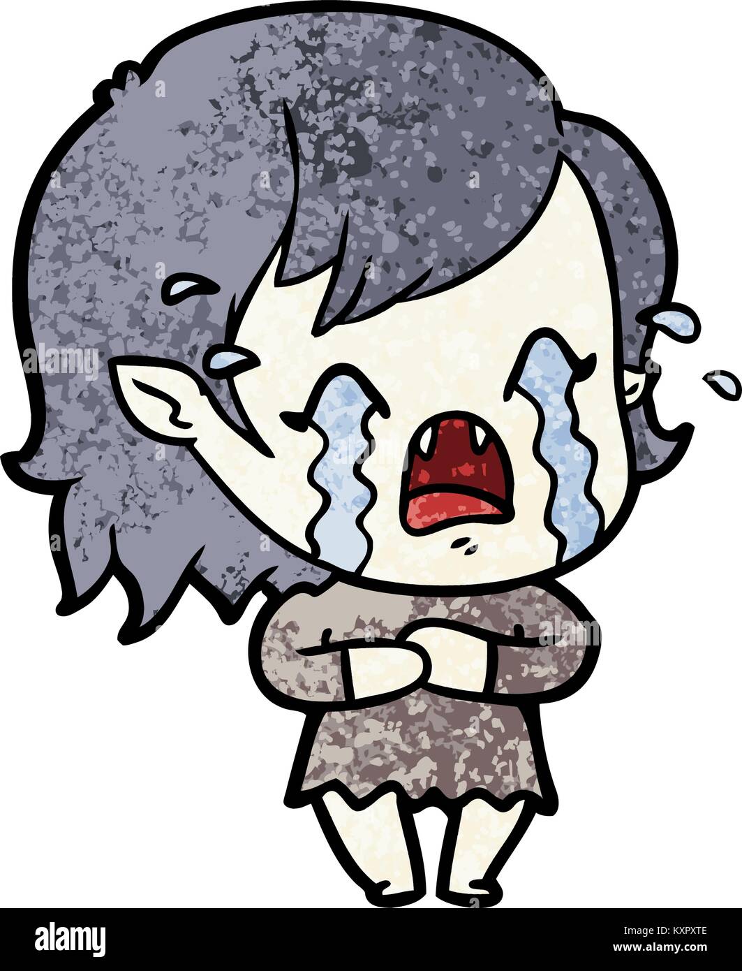 cartoon crying vampire girl Stock Vector Image & Art - Alamy
