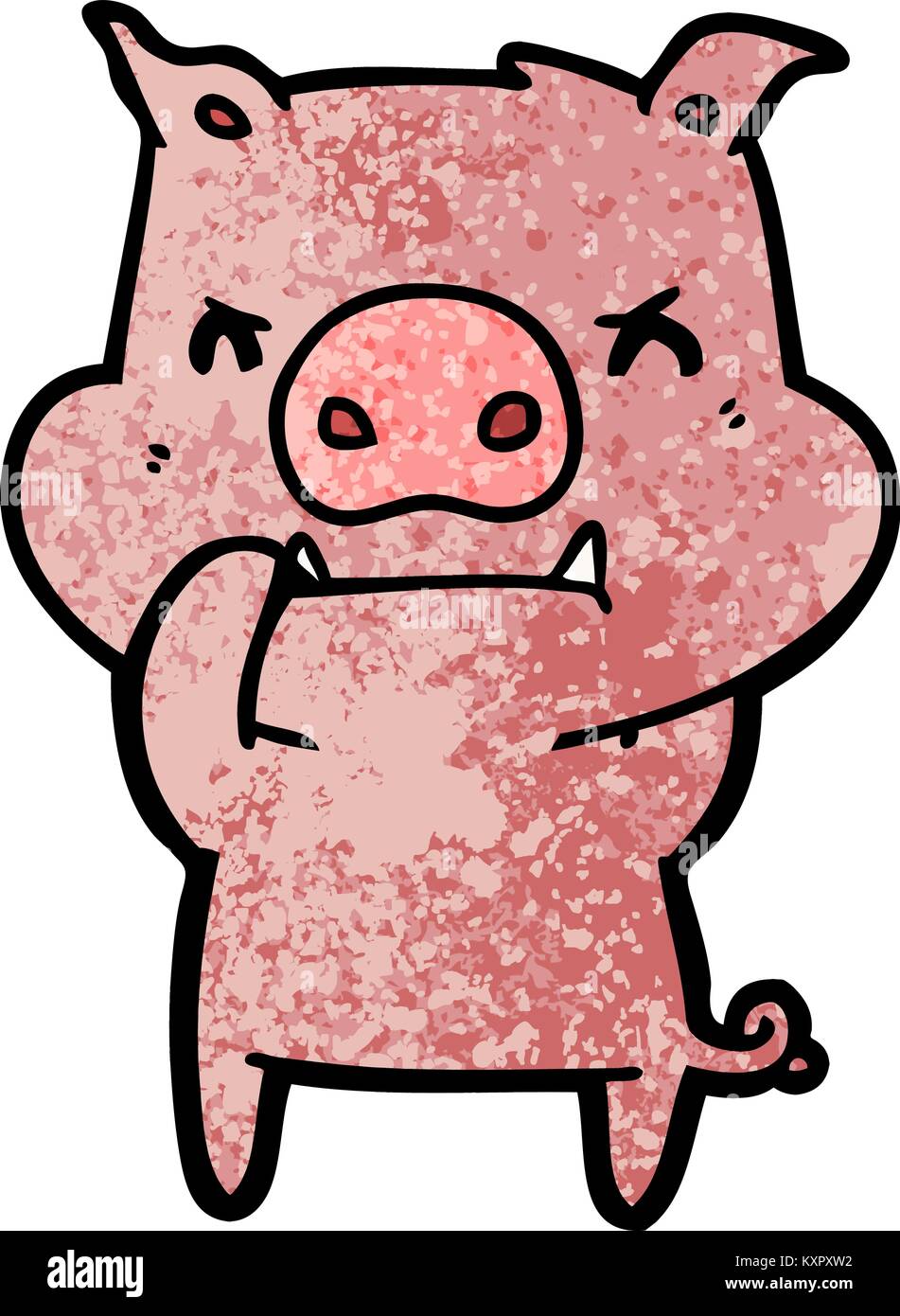 angry cartoon pig Stock Vector Image & Art - Alamy