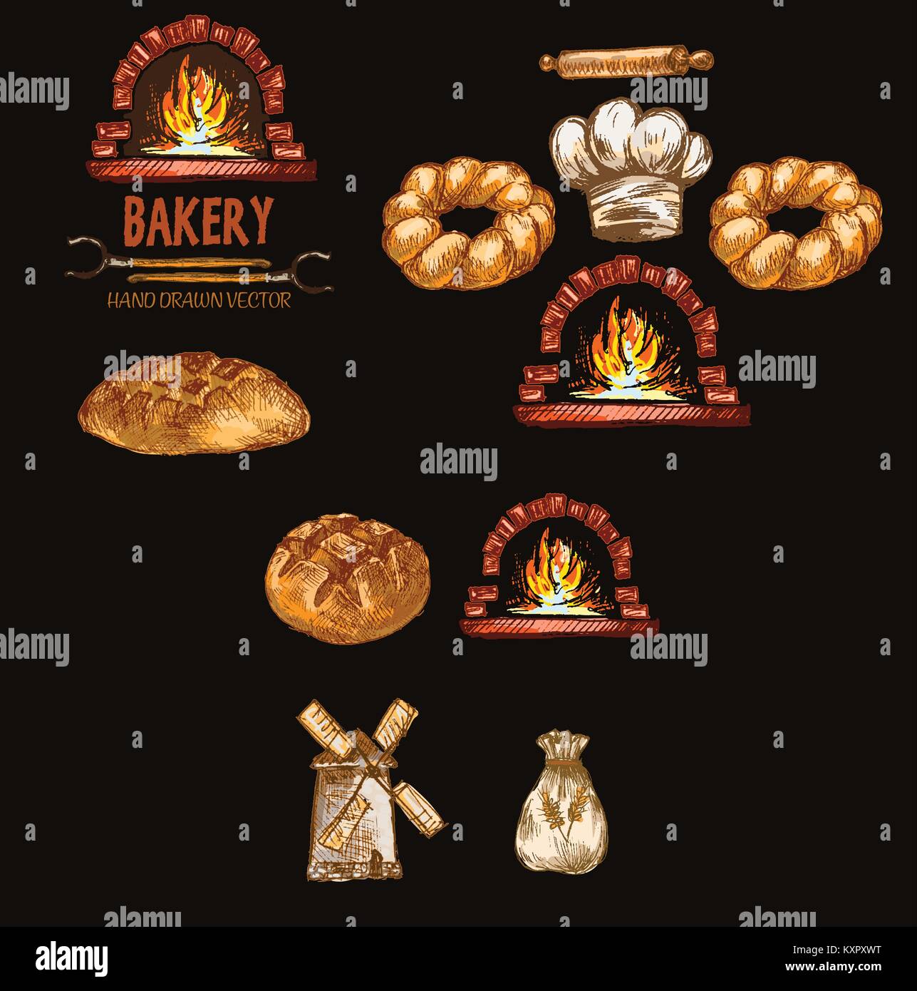 Brick flour Stock Vector Images - Alamy