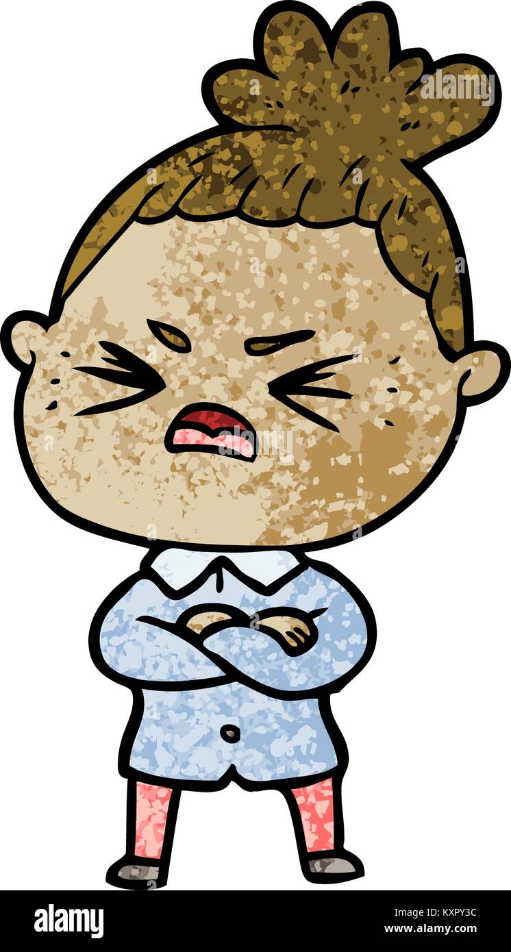cartoon angry woman Stock Vector Image & Art - Alamy
