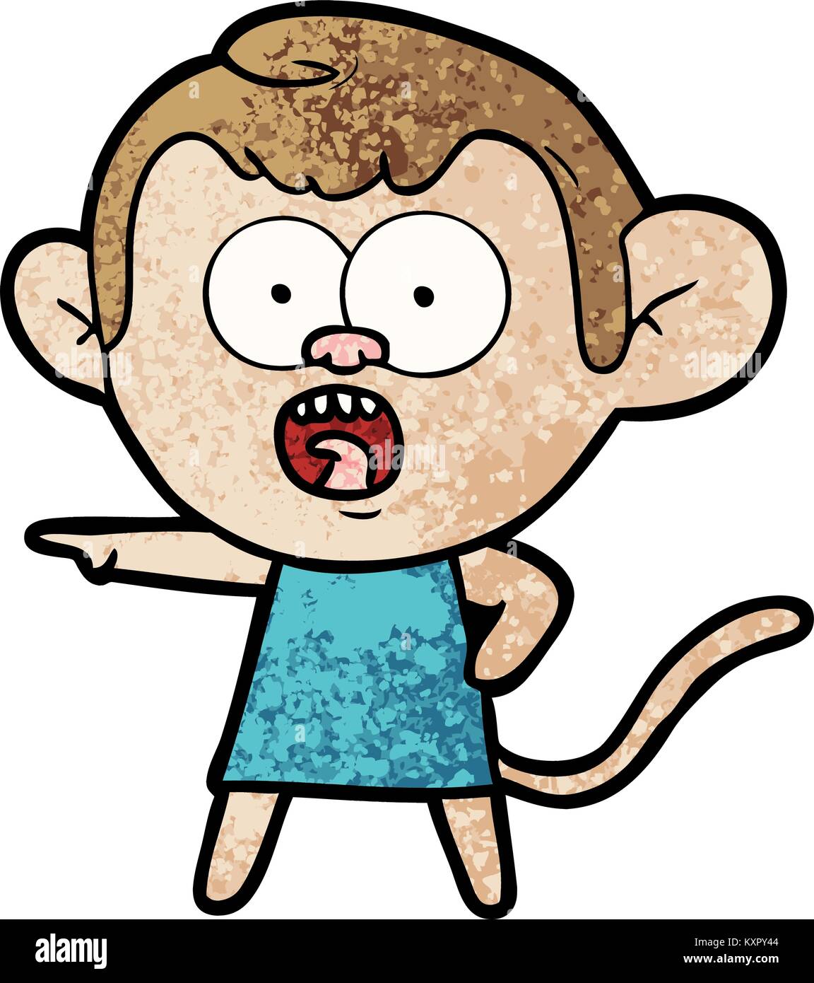 cartoon shocked monkey Stock Vector Image & Art - Alamy