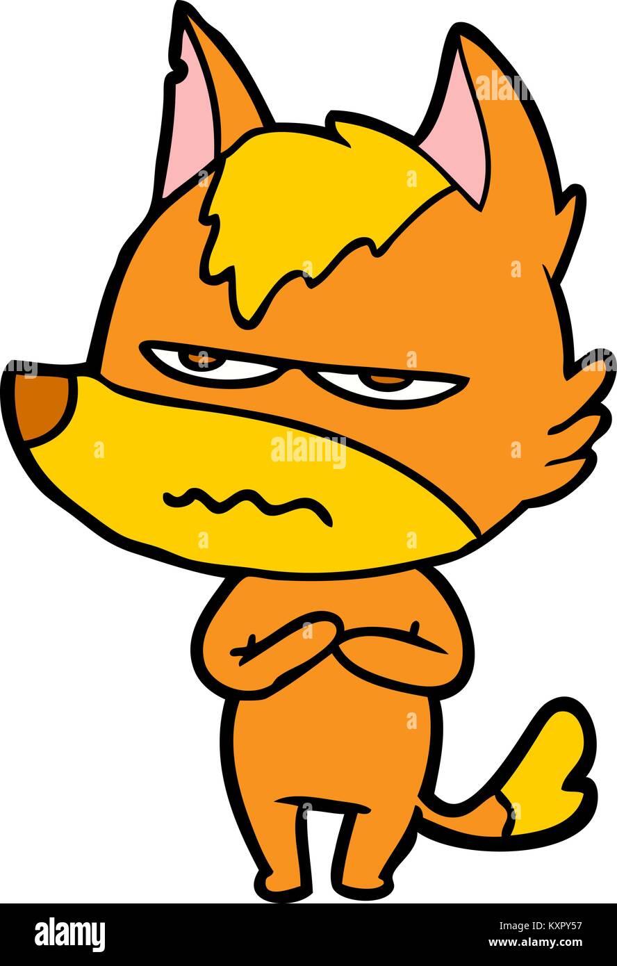 angry fox cartoon character Stock Vector Image & Art - Alamy