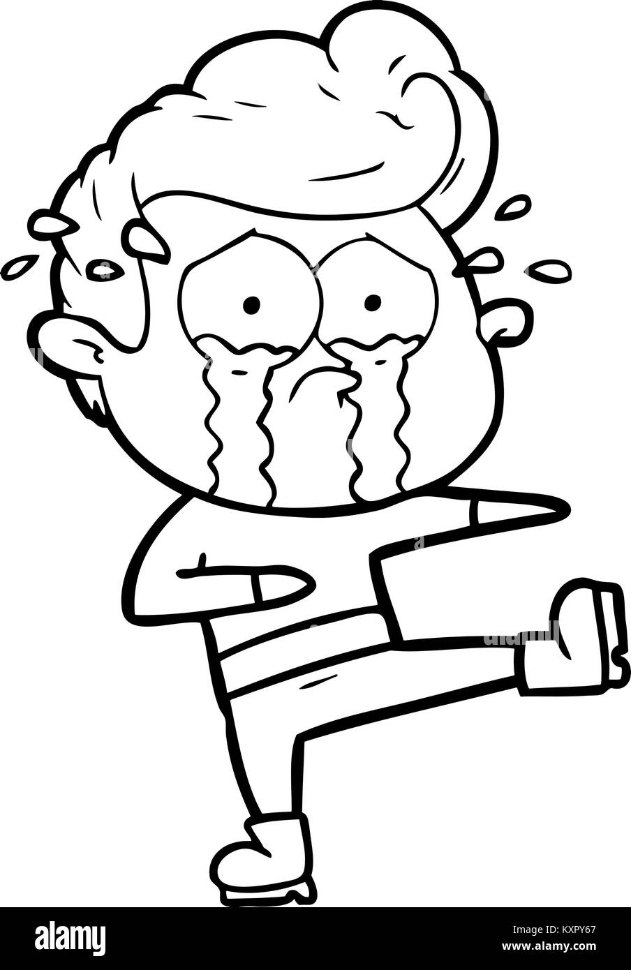 cartoon crying dancer Stock Vector Image & Art - Alamy