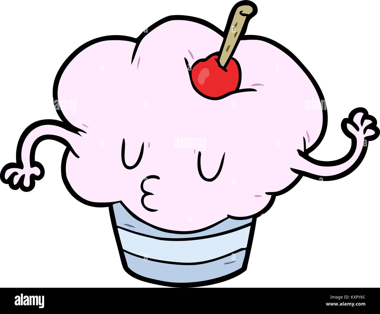 funny cartoon cupcake Stock Vector Image & Art - Alamy