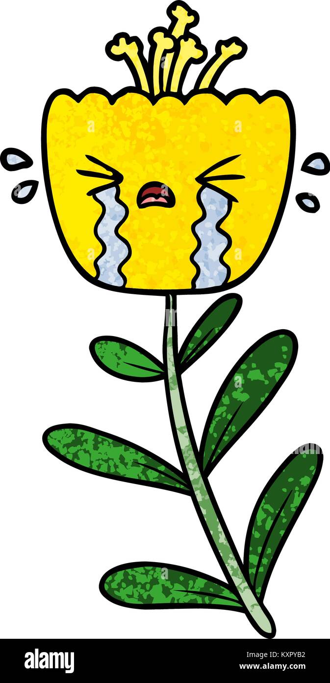 cartoon crying flower Stock Vector Image & Art - Alamy