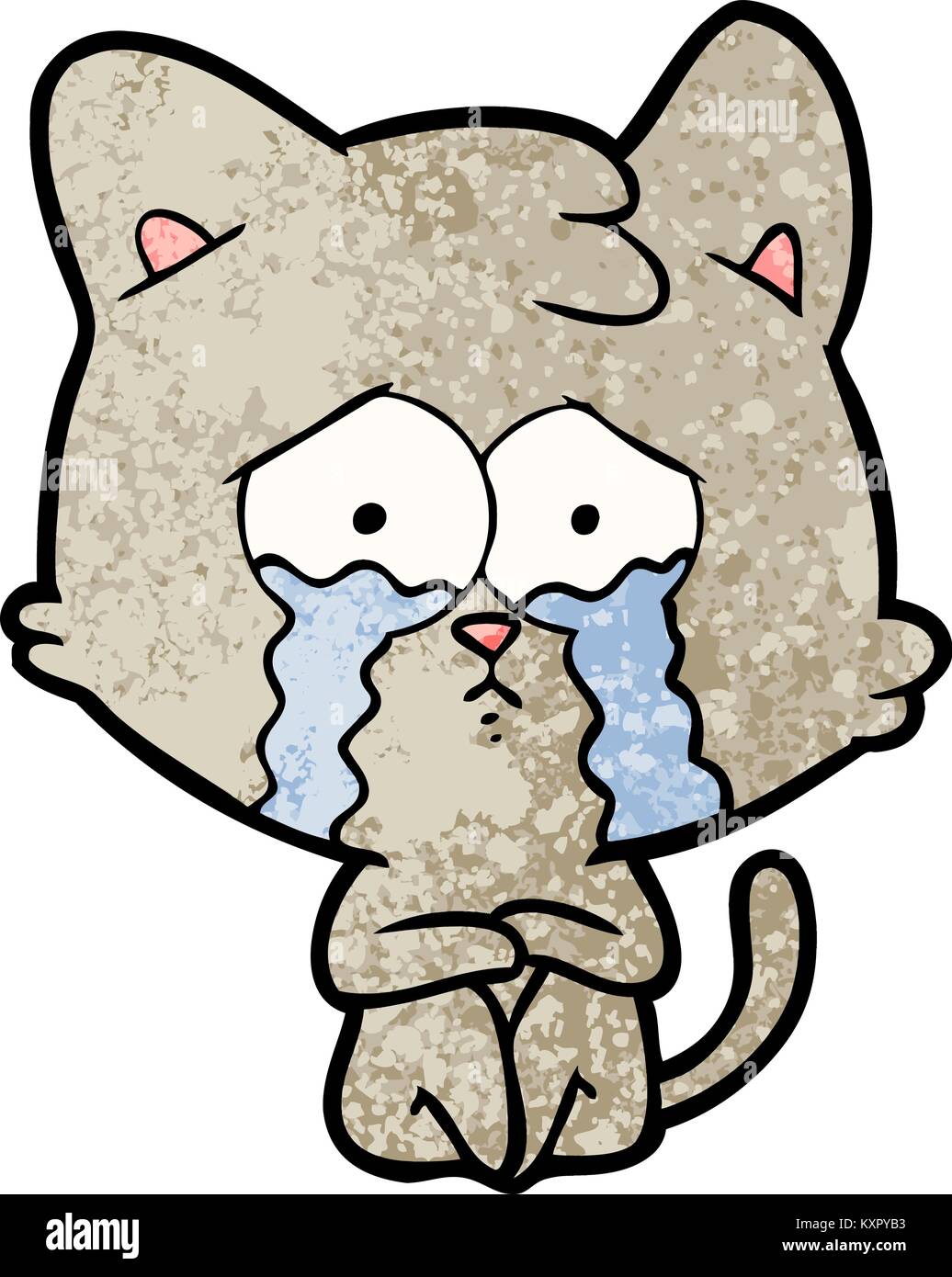 crying cat cartoon Stock Vector Image & Art - Alamy