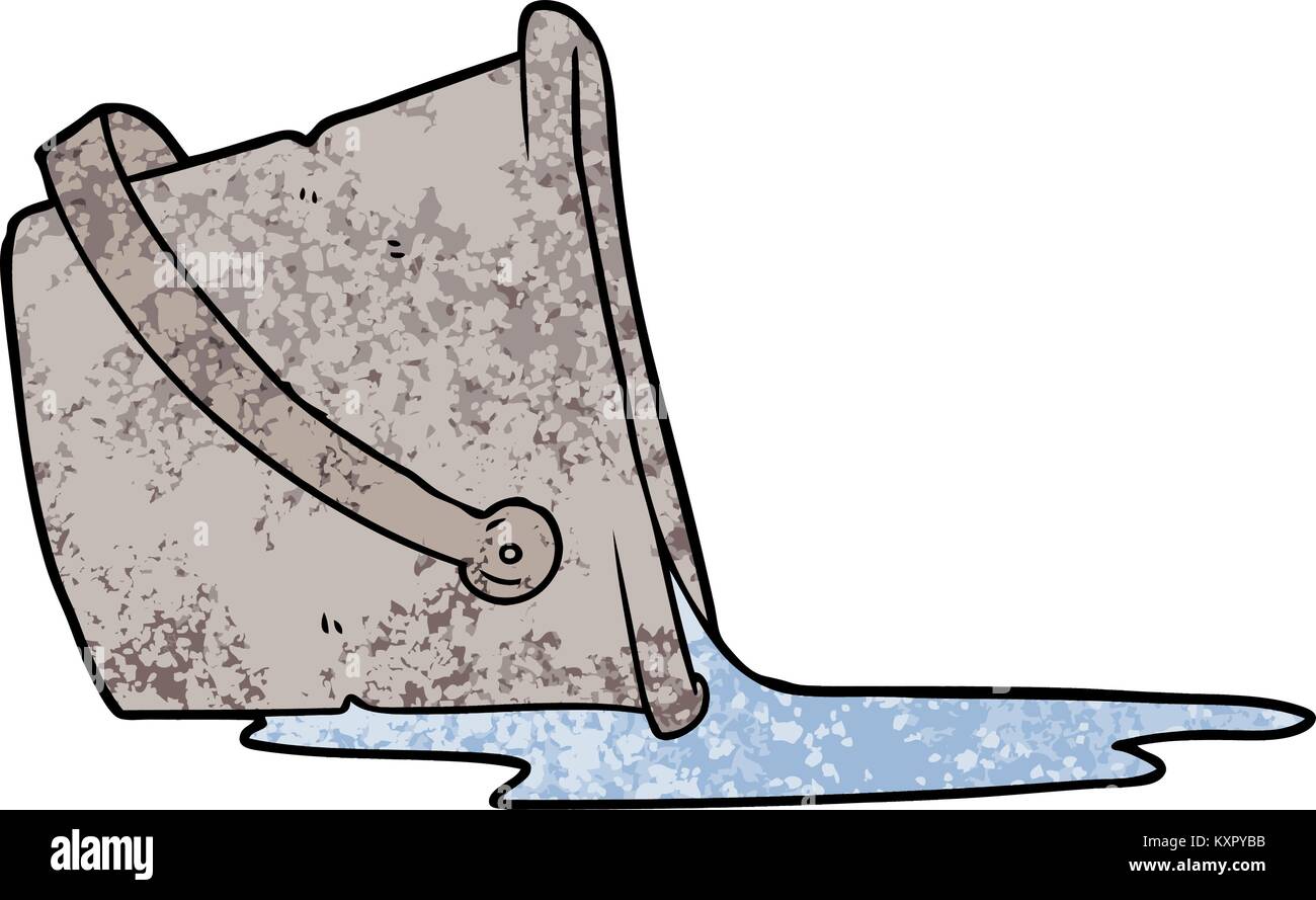 cartoon spilled bucket of water Stock Vector Image & Art - Alamy