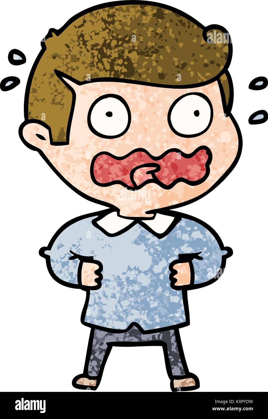 cartoon man totally stressed out Stock Vector Image & Art - Alamy