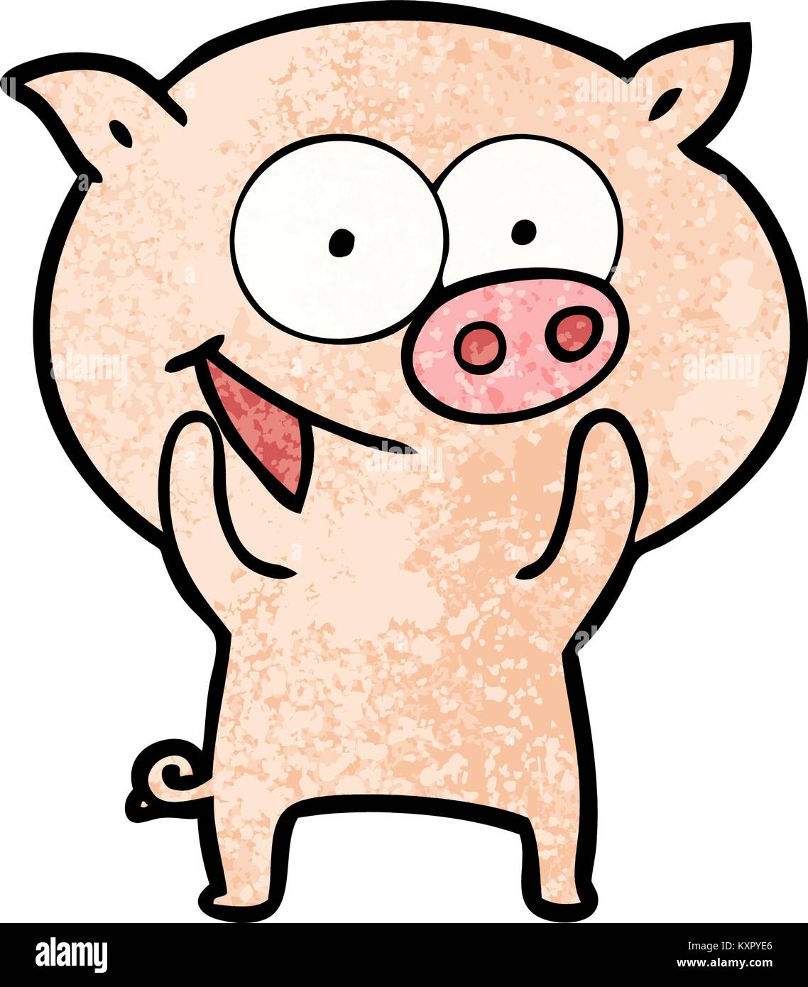 cheerful pig cartoon Stock Vector Image & Art - Alamy