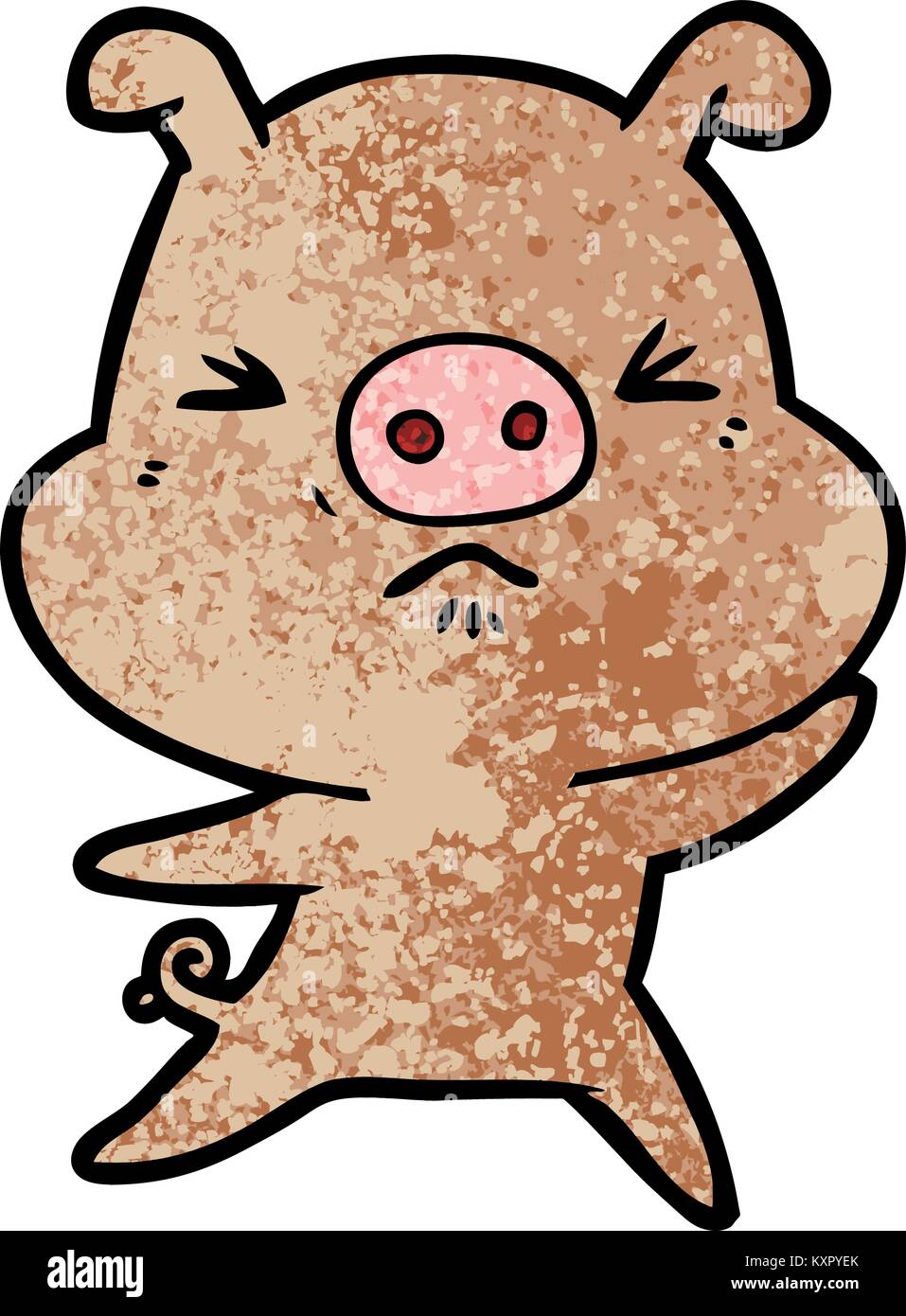 cartoon angry pig Stock Vector Image & Art - Alamy