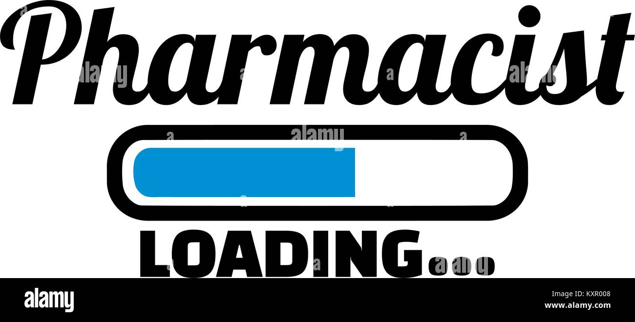 Loading bar for pharmacist with job title blue Stock Vector Image & Art - Alamy