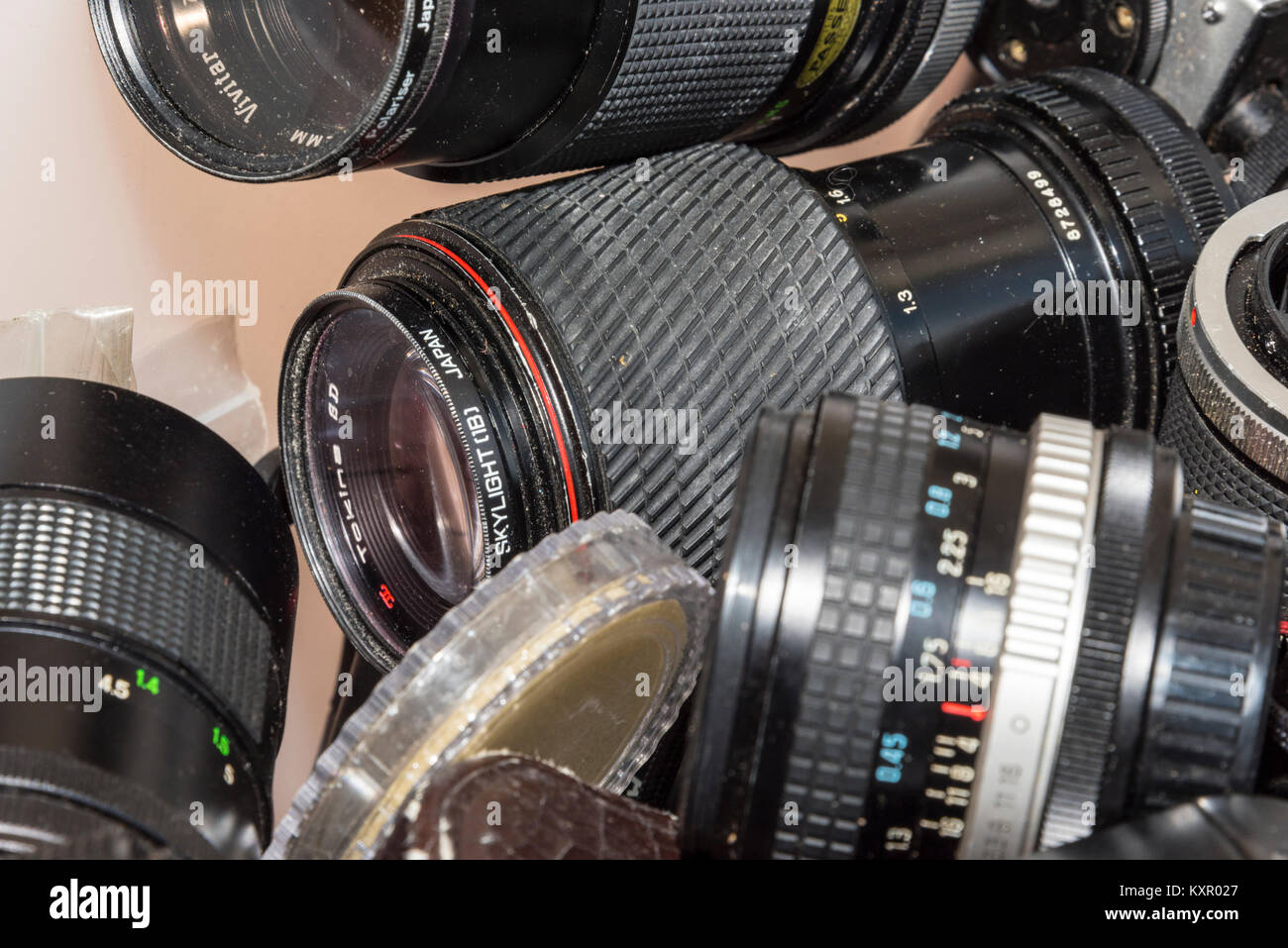Vintage 35mm Film Cameras/Cases and Equipment Stock Photo - Alamy