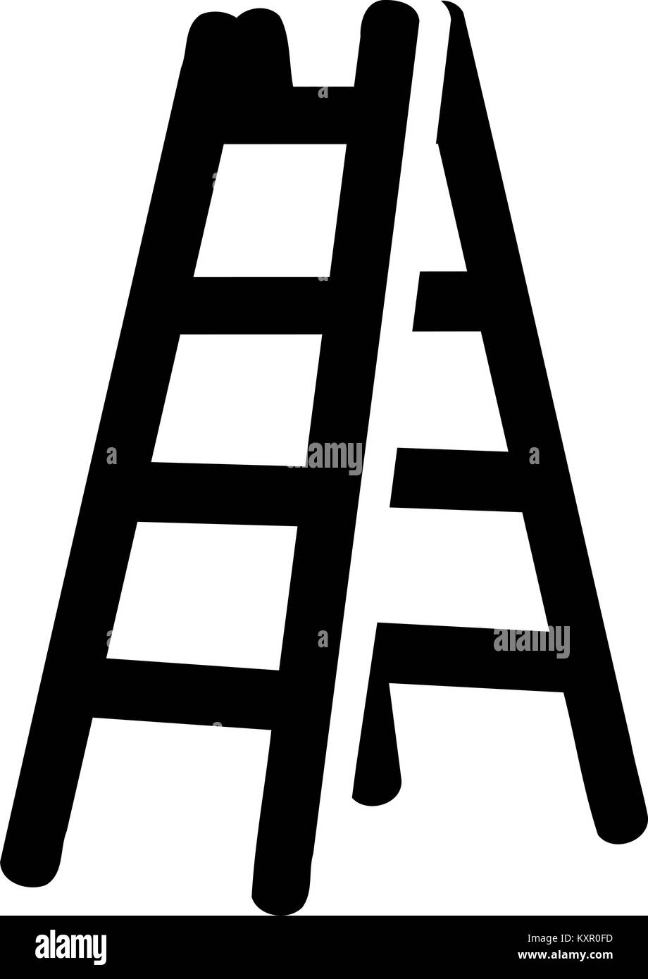 Ladder tool icon Black and White Stock Photos & Images - Alamy