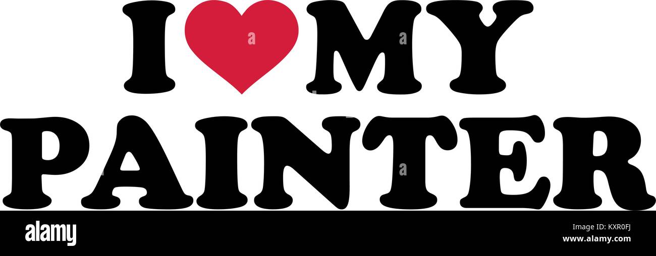I love my painter Stock Vector Image & Art - Alamy