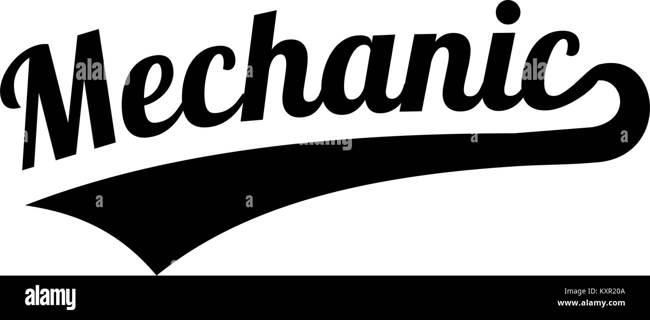 Mechanic word in retro style Stock Vector Image & Art - Alamy