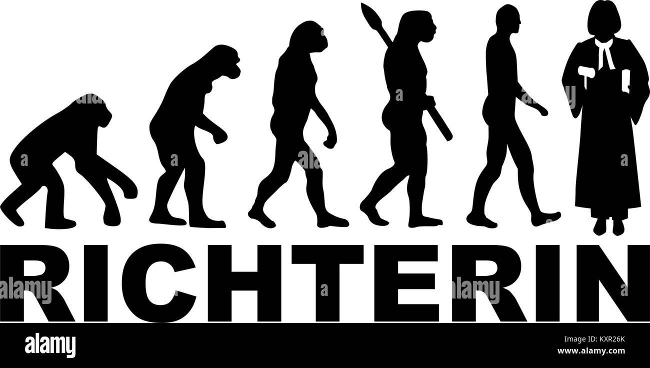 Female judge evolution with german word Stock Vector Image & Art - Alamy