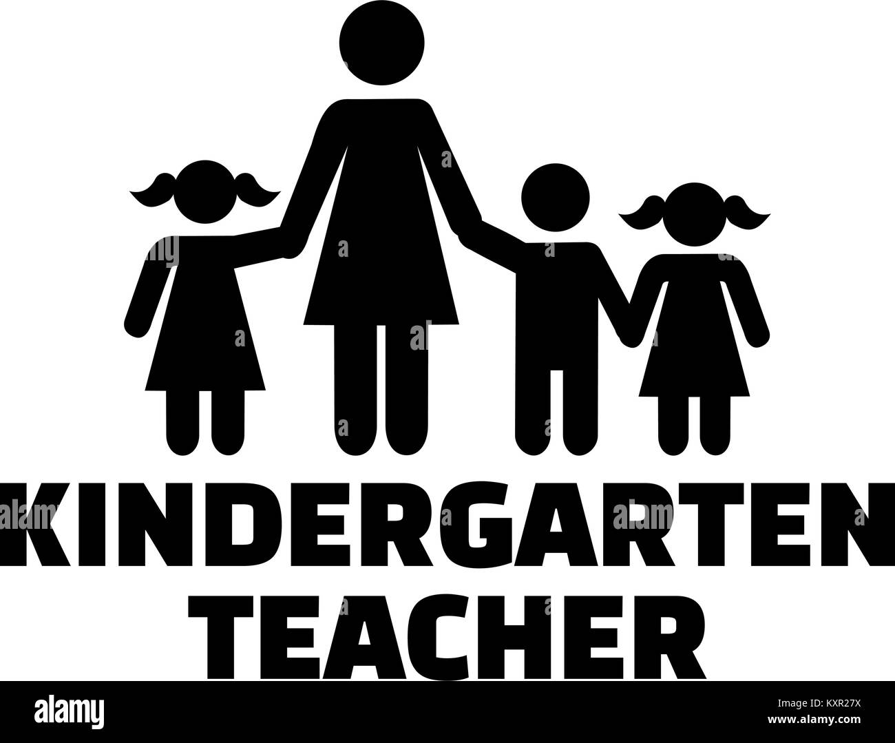 Kindergarten teacher Stock Vector Images - Alamy