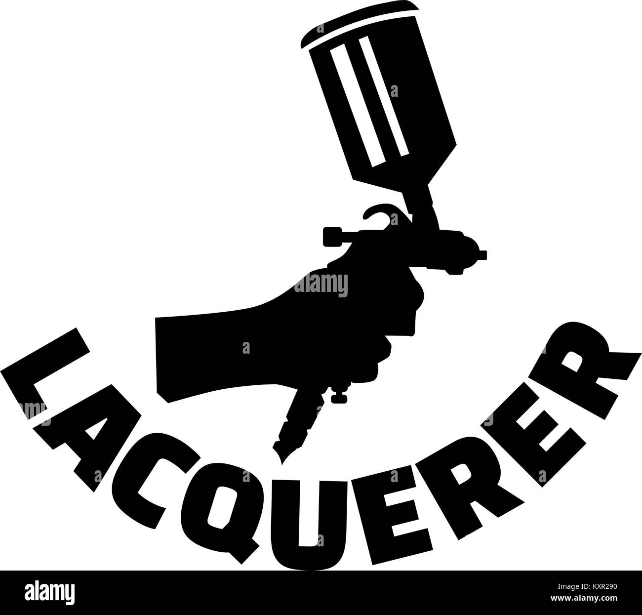 Professional paint spray gun Stock Vector Images - Alamy