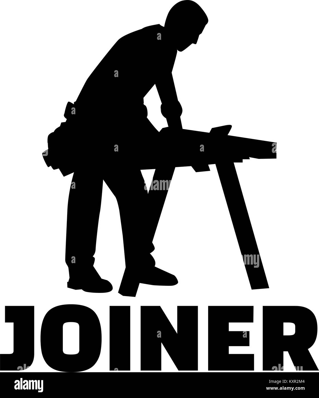 Joiner silhouette with job title Stock Vector Image & Art - Alamy