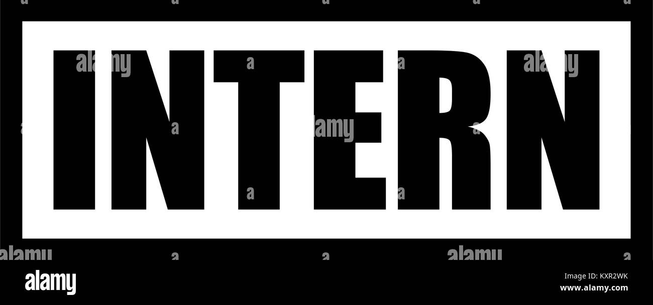 Stamp with the word intern in black and white Stock Vector Image & Art ...