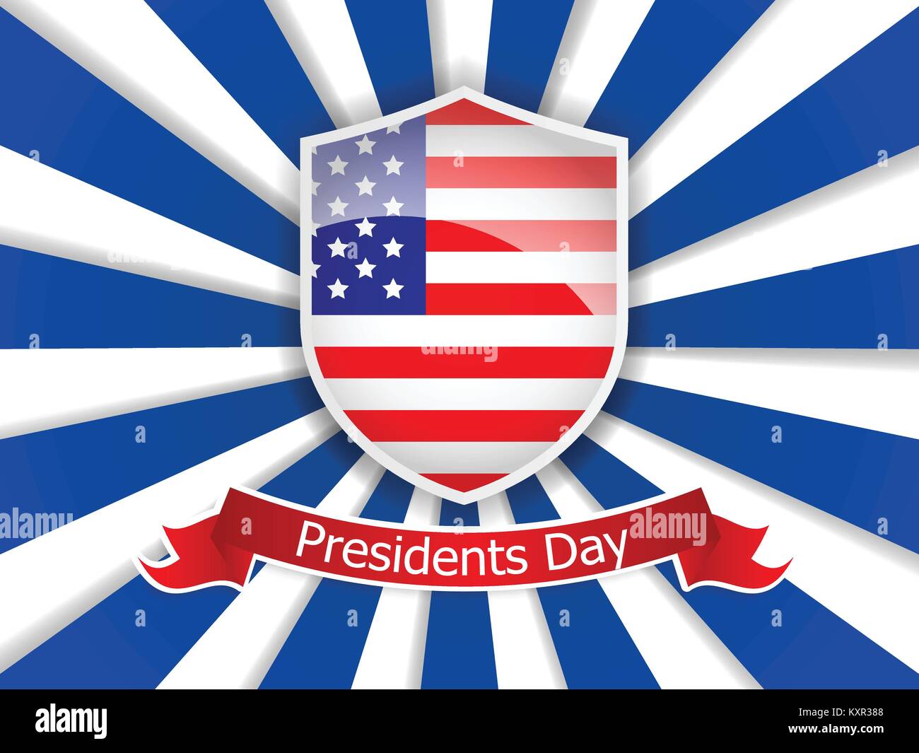 illustration of presidents day of usa flag vector background Stock ...