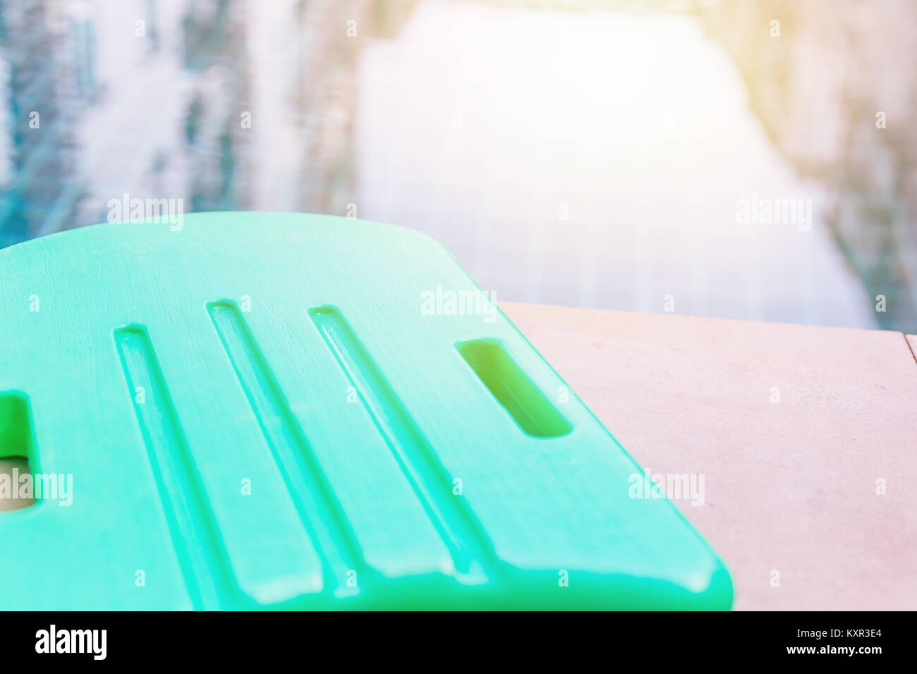 closeup swimming pool in the morning to swim for healthy background ...