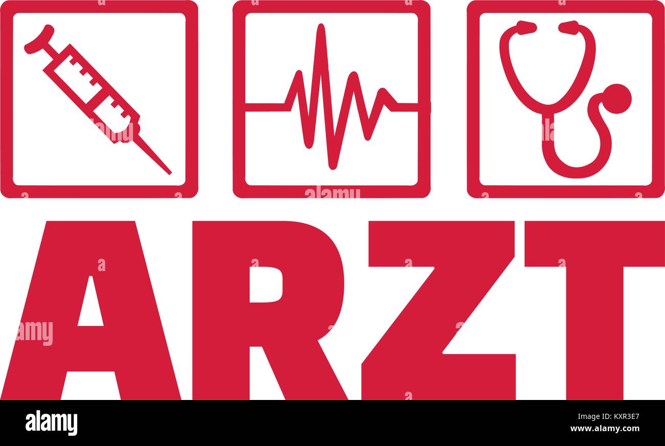 Doctor german with injection cardiac frequence and stethoscope Stock ...