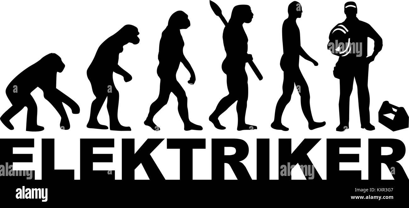 Electrician evolution with german job title Stock Vector Image & Art ...