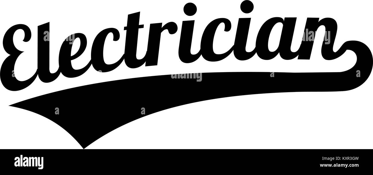 Electrician retro font Stock Vector Image & Art - Alamy