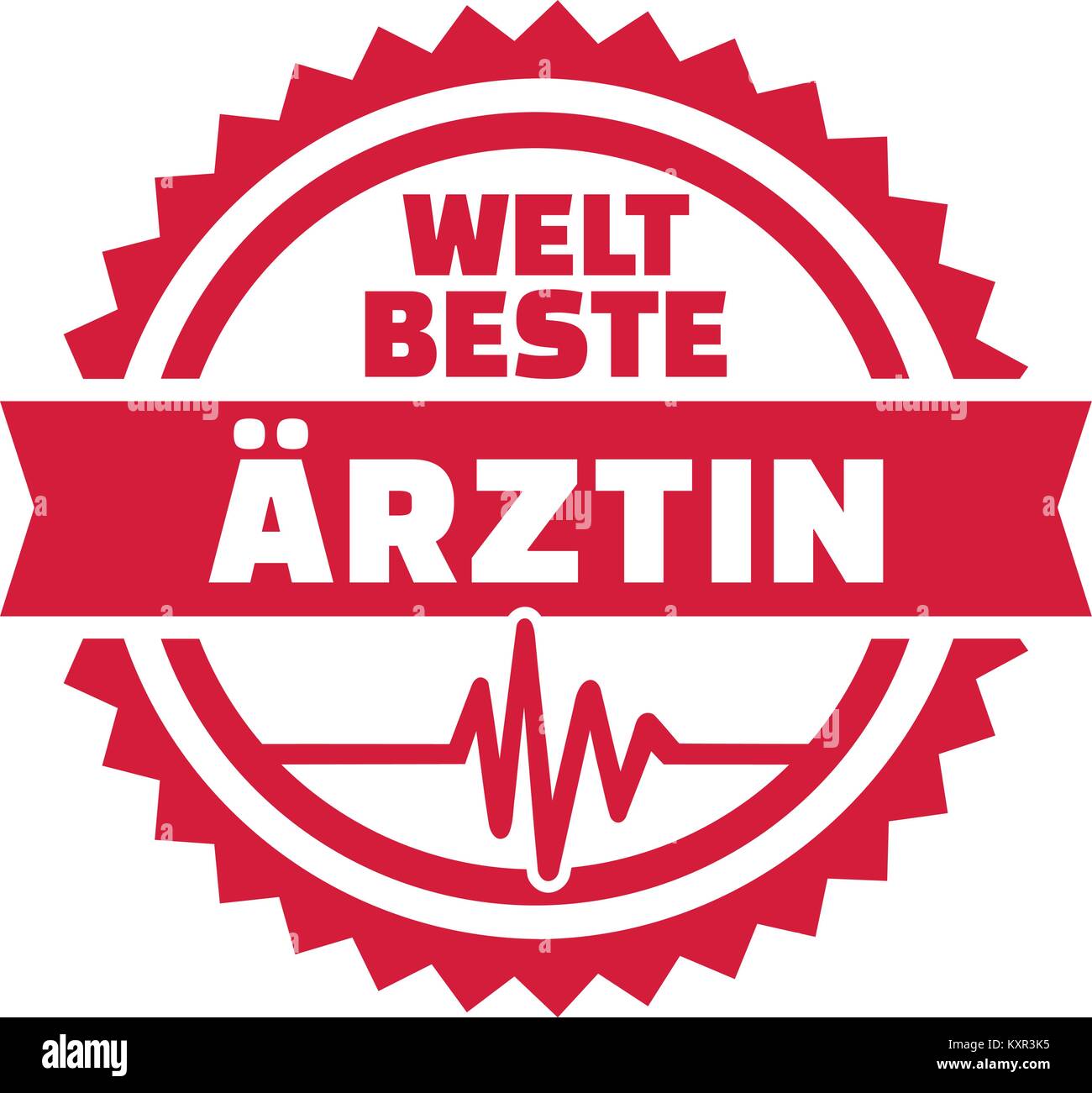World's best female Doctor german emblem with Cardiac Frequence Stock ...