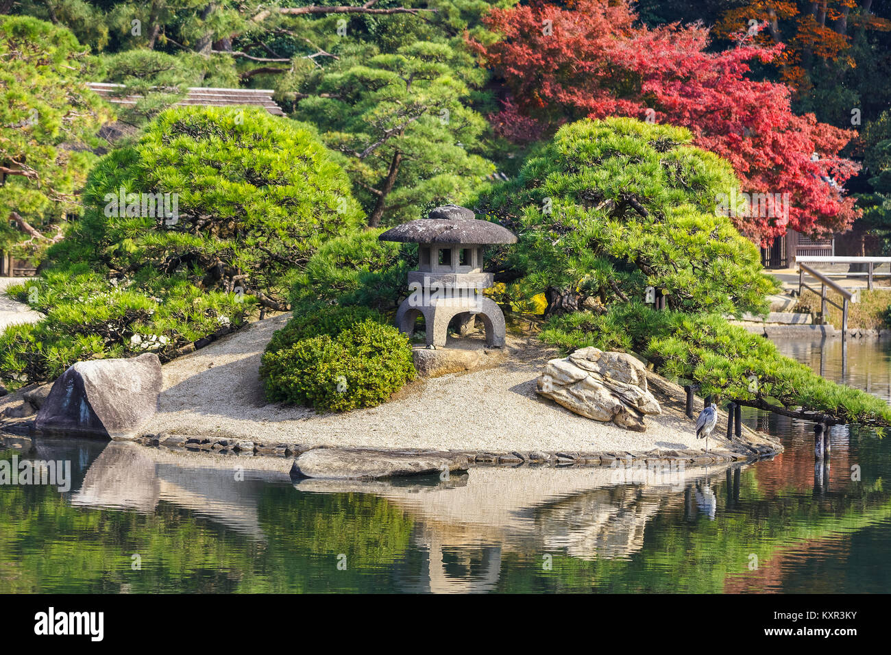 Koraku-en garden in Okayama OKAYAMA, JAPAN - NOVEMBER 17: Koraku-en in ...