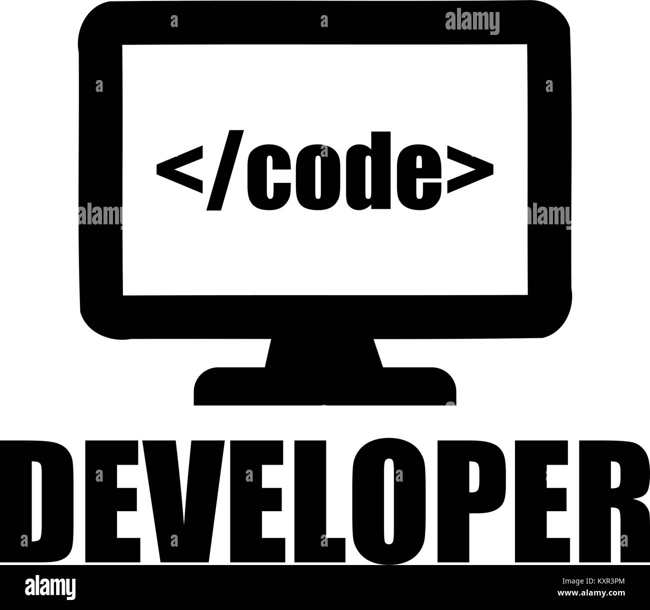 Developer with icon Stock Vector Image & Art - Alamy