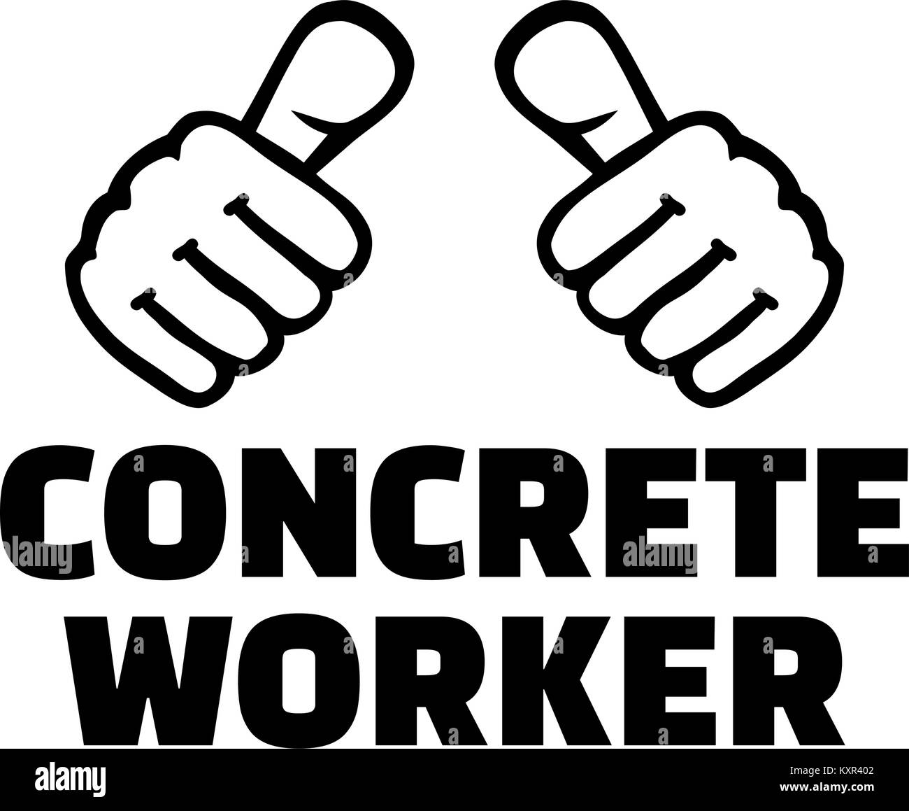 Concrete worker with thumbs Stock Vector Image & Art - Alamy
