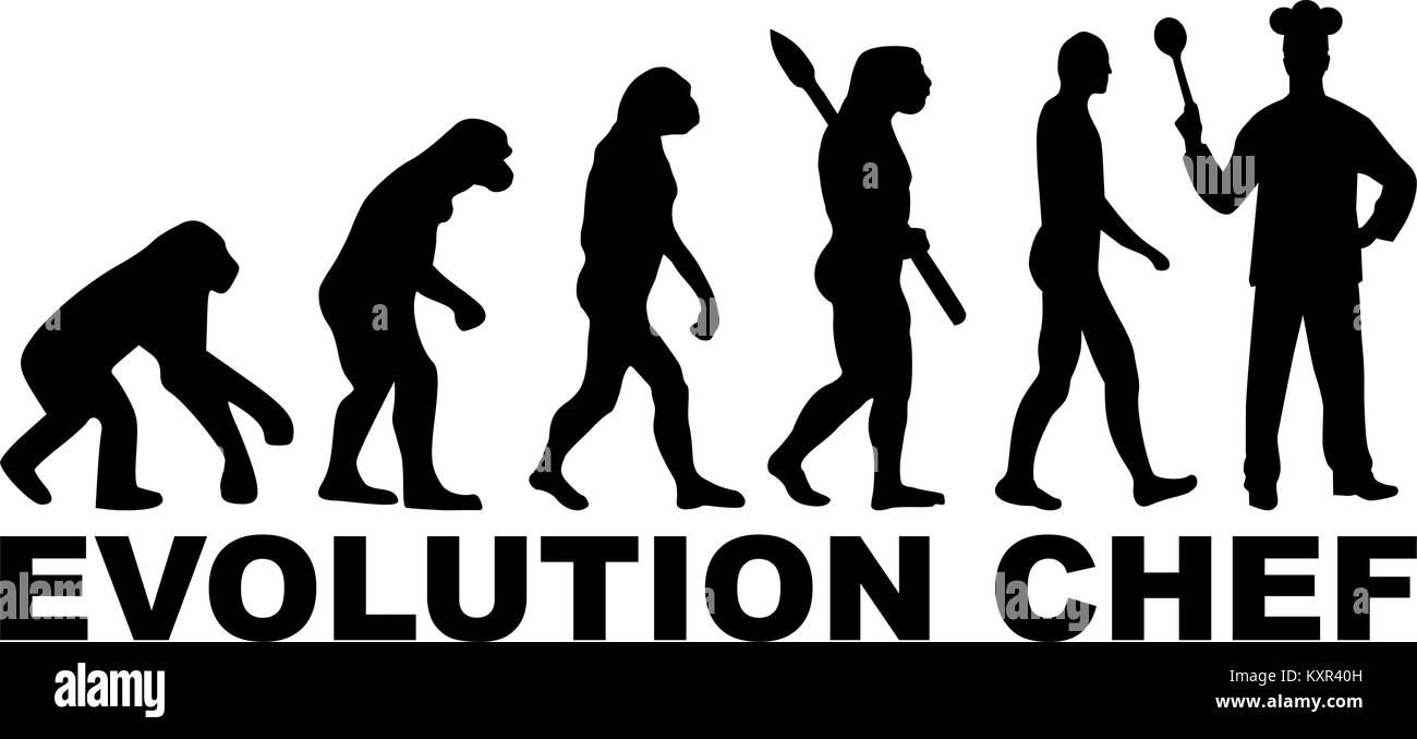 Evolution chef with silhouette Stock Vector Image & Art - Alamy