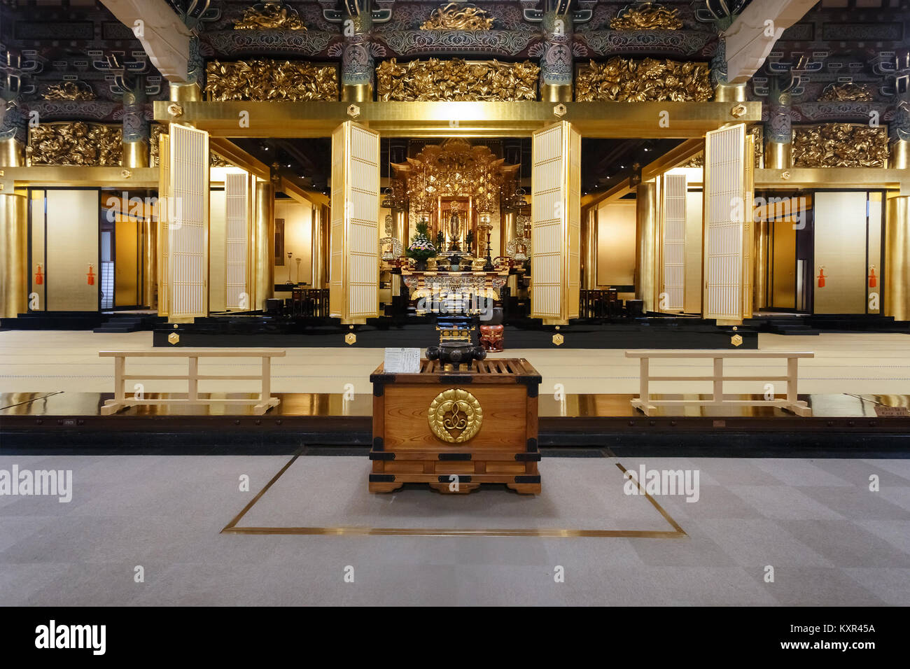 TOKYO, JAPAN - NOVEMBER 25: Tsukiji Honganji Temple in Tokyo, Japan on ...