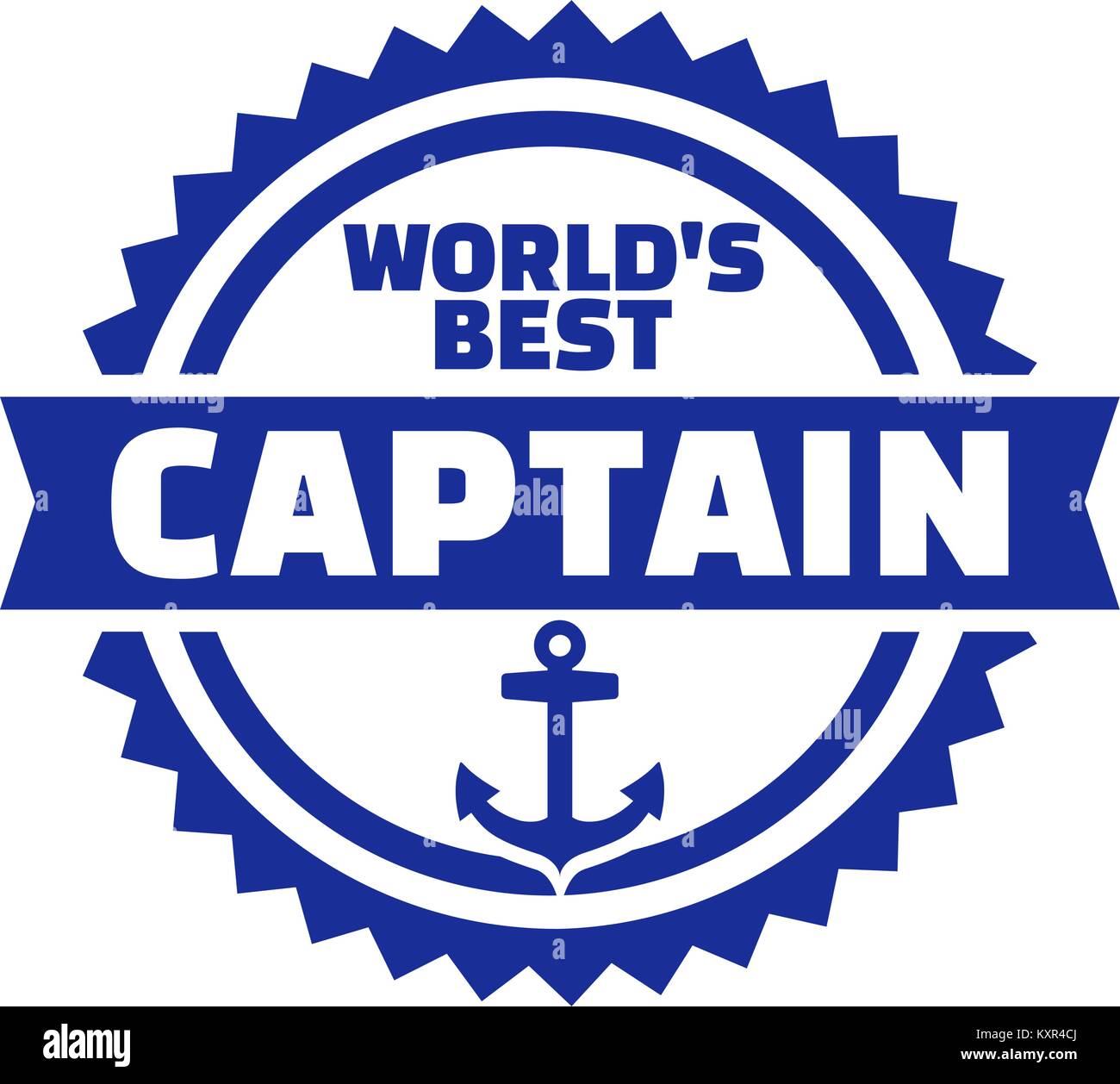 World's best captain emblem with anchor Stock Vector Image & Art - Alamy