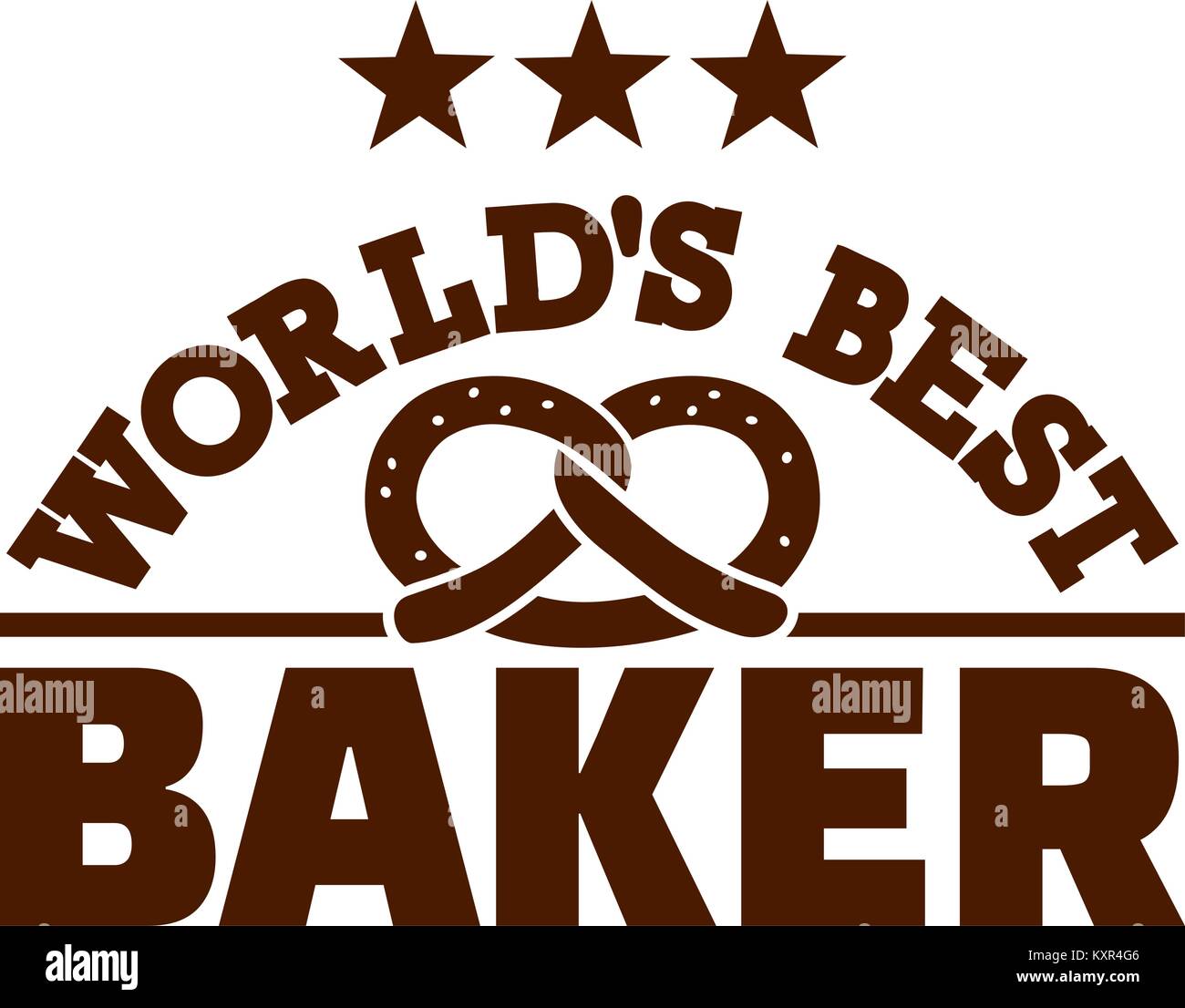 Worlds best baker with pretzel Stock Vector Image & Art - Alamy