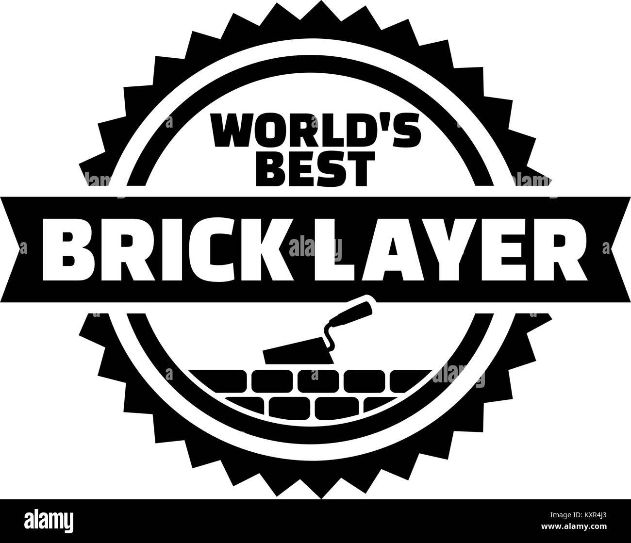 Worlds best Bricklayer emblem Stock Vector Image & Art - Alamy