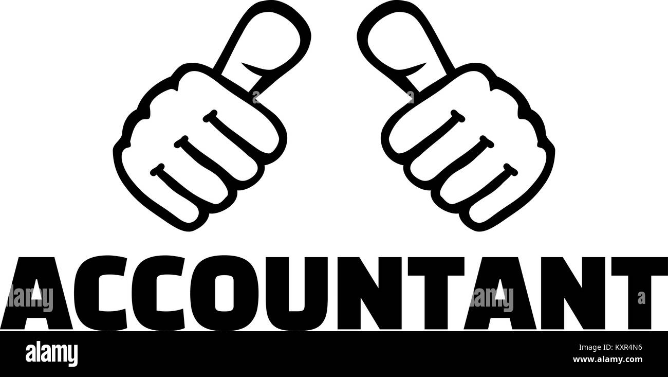 Accountant with thumbs Stock Vector Image & Art - Alamy