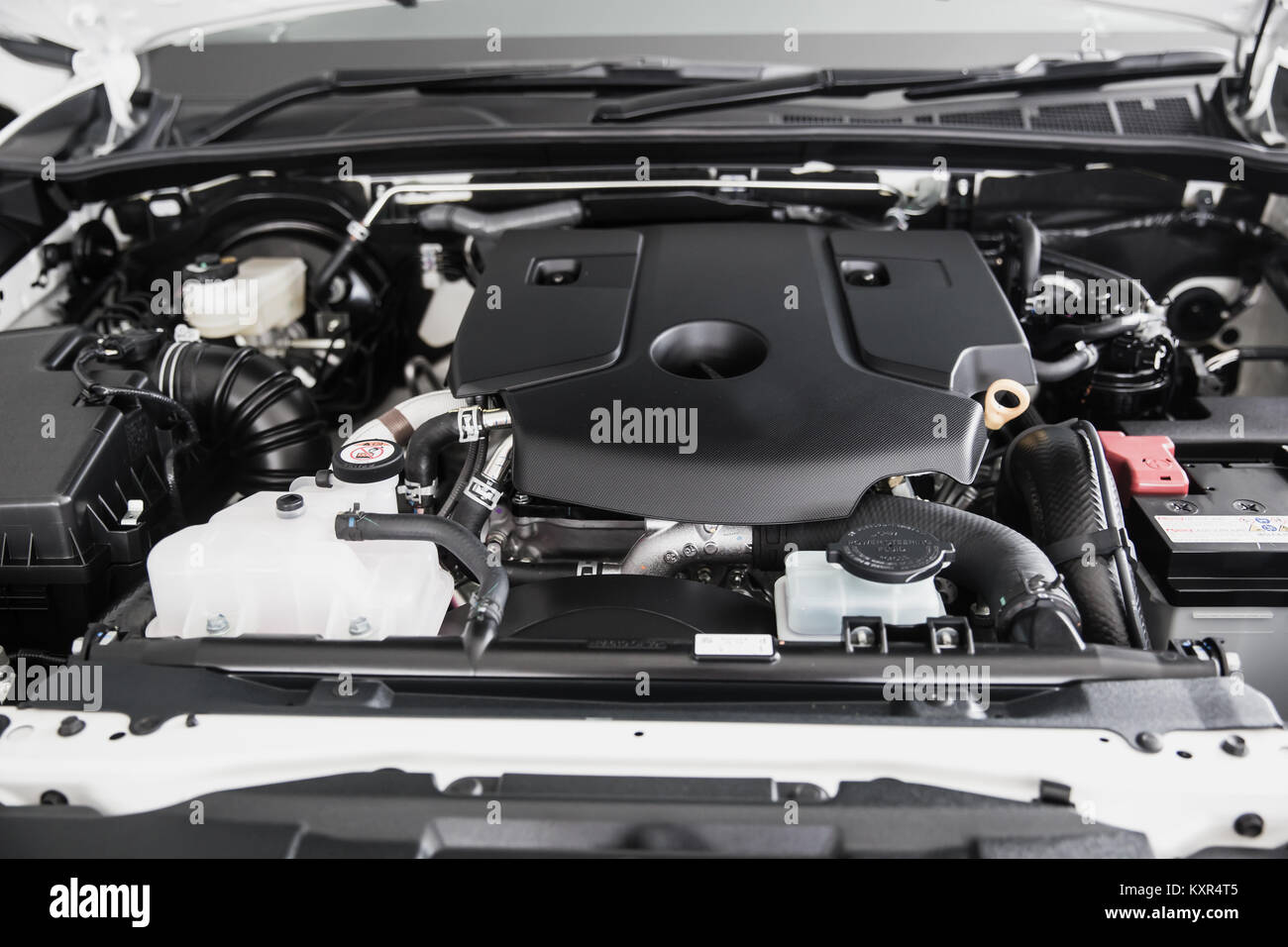 car engine clean new closeup Stock Photo - Alamy