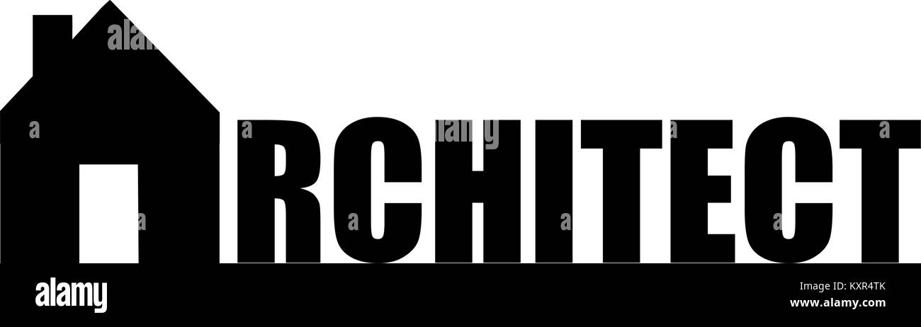 Architect word with house Stock Vector Image & Art - Alamy