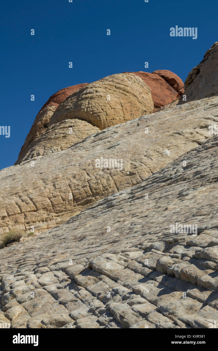 Rock formation with textured erosion in Red Rock Canyon National ...