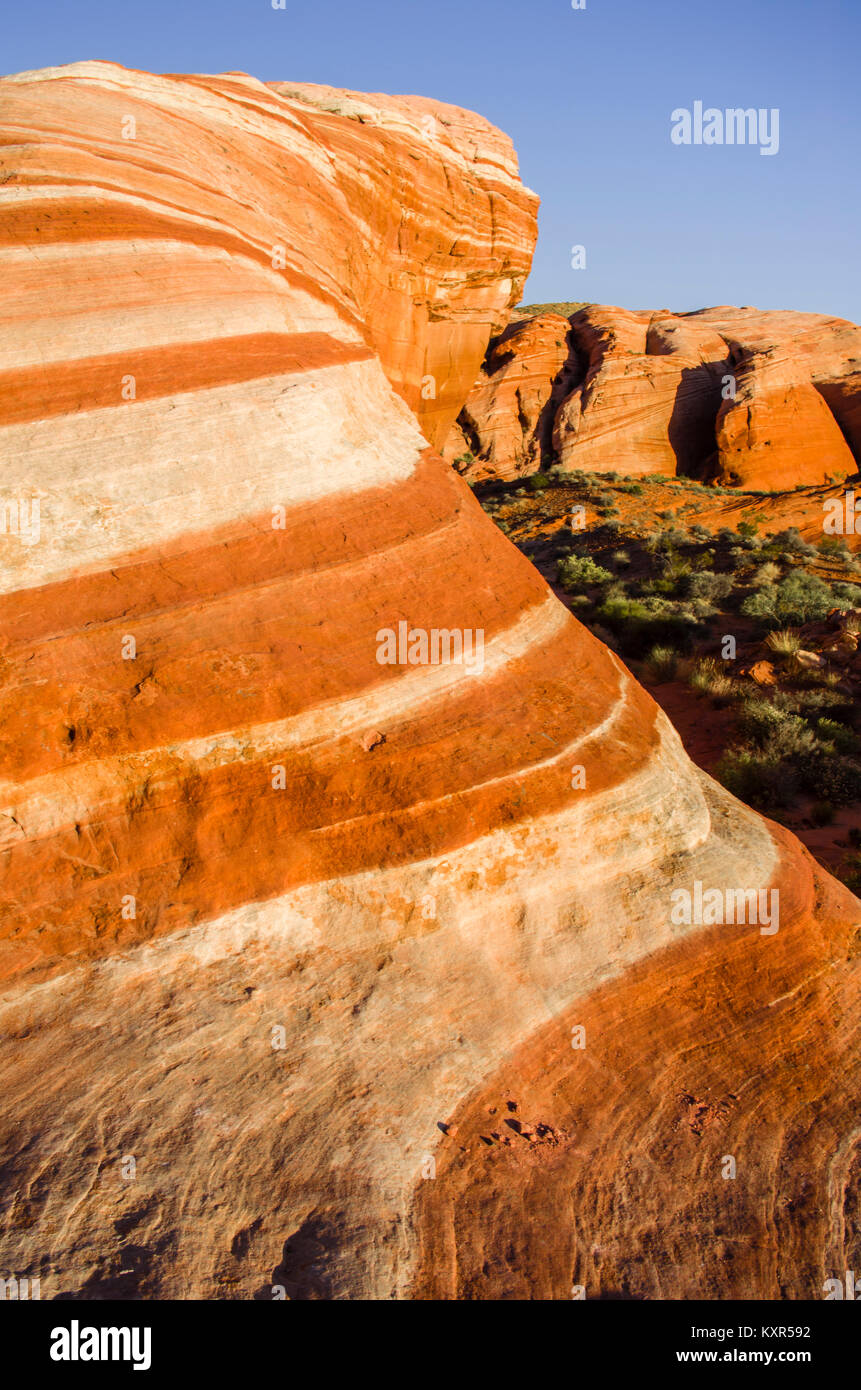 Fire Wave rock formation in Valley of Fire State Park. Las vegas ...