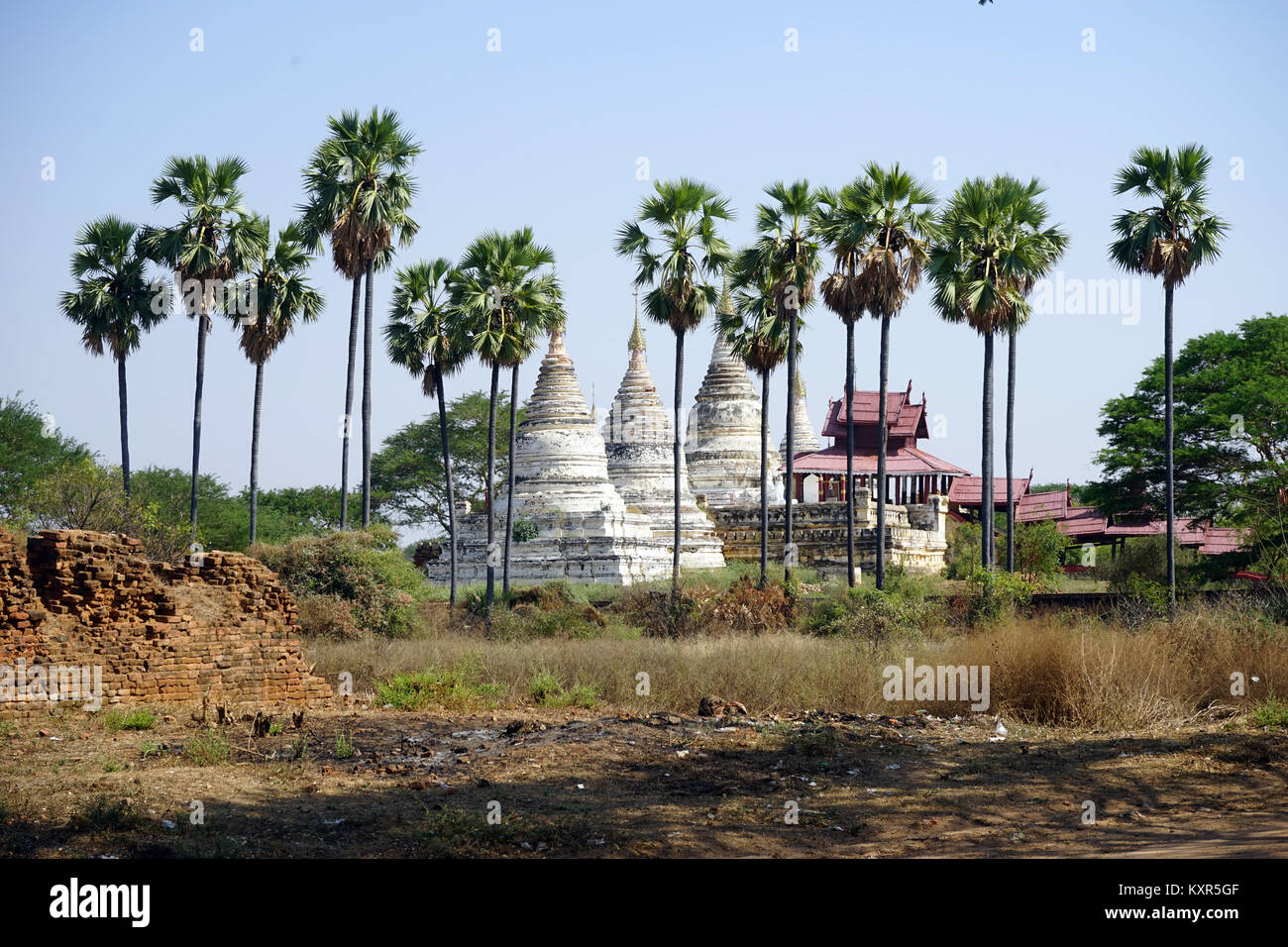 Stupas and temple in Bagan, Myanmar Stock Photo - Alamy