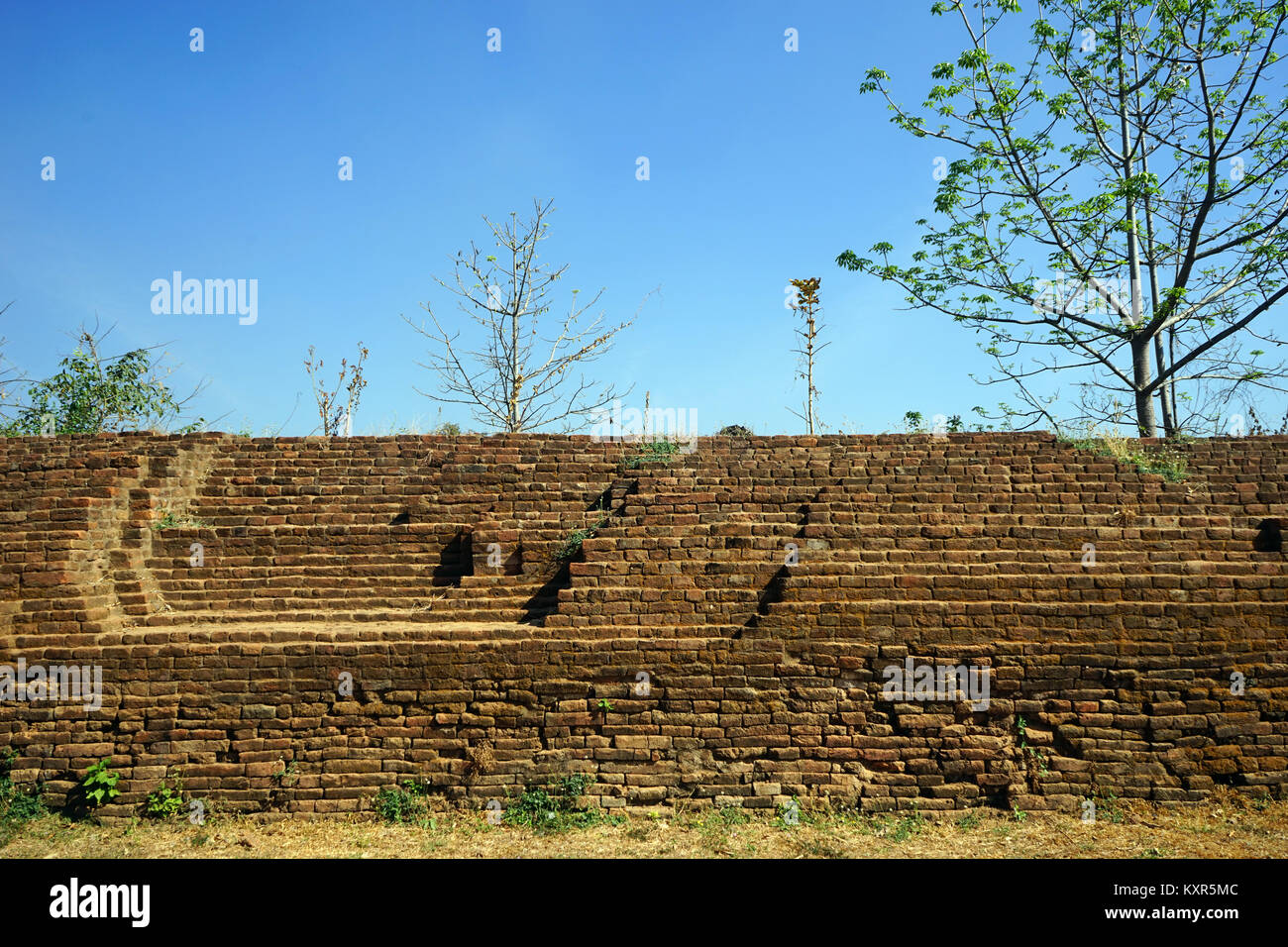 PYU, MYANMAR - CIRCA APRIL 2017 Ancient wall of Sri Ksetra Stock Photo ...