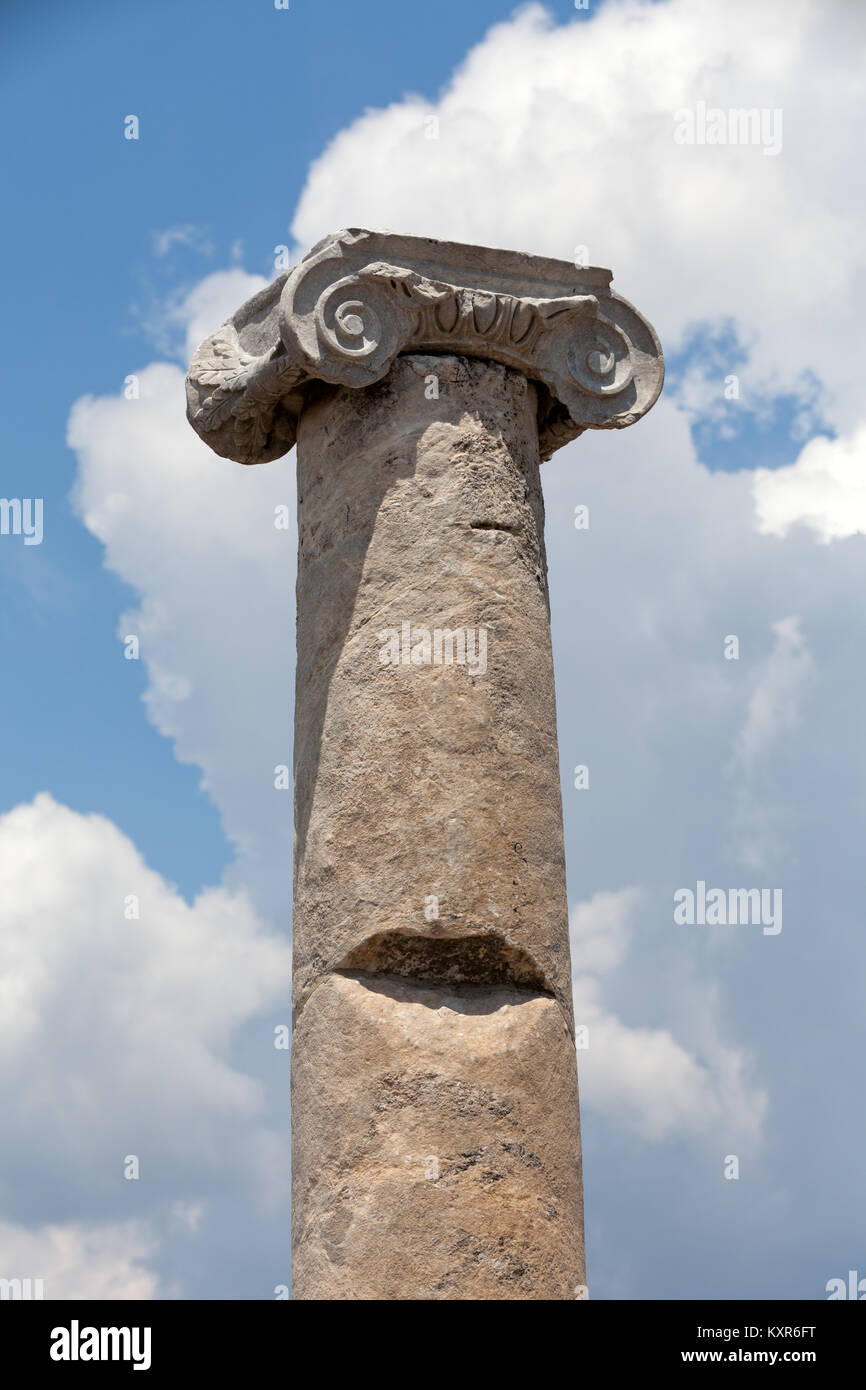 Ionian column capital, architectural detail Stock Photo - Alamy