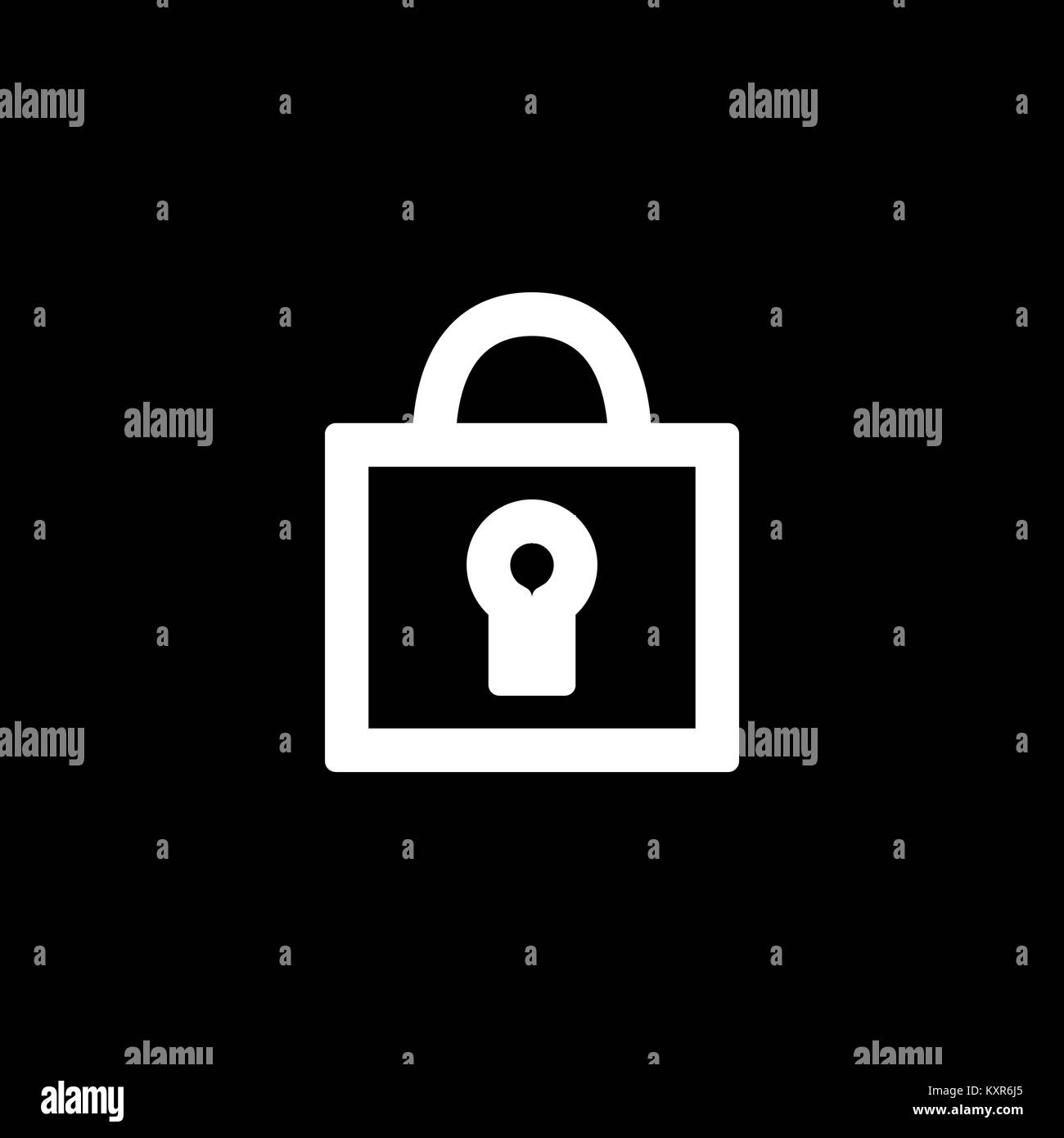 Flat design lock hi-res stock photography and images - Alamy