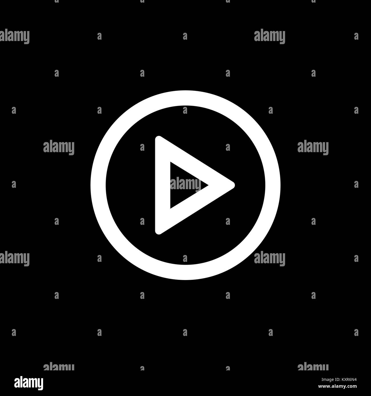 Play Icon For Simple Flat Style Ui Design Stock Vector Image And Art Alamy